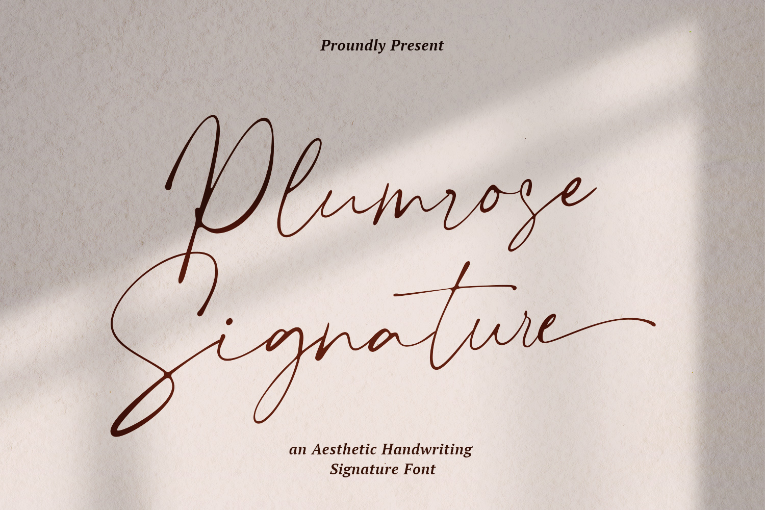Plumrose Signature Script Font — Typetemp